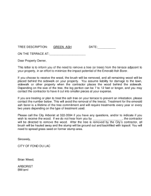 Fillable Online City Tree Ordinance and Right-of-Way Tree Information ...