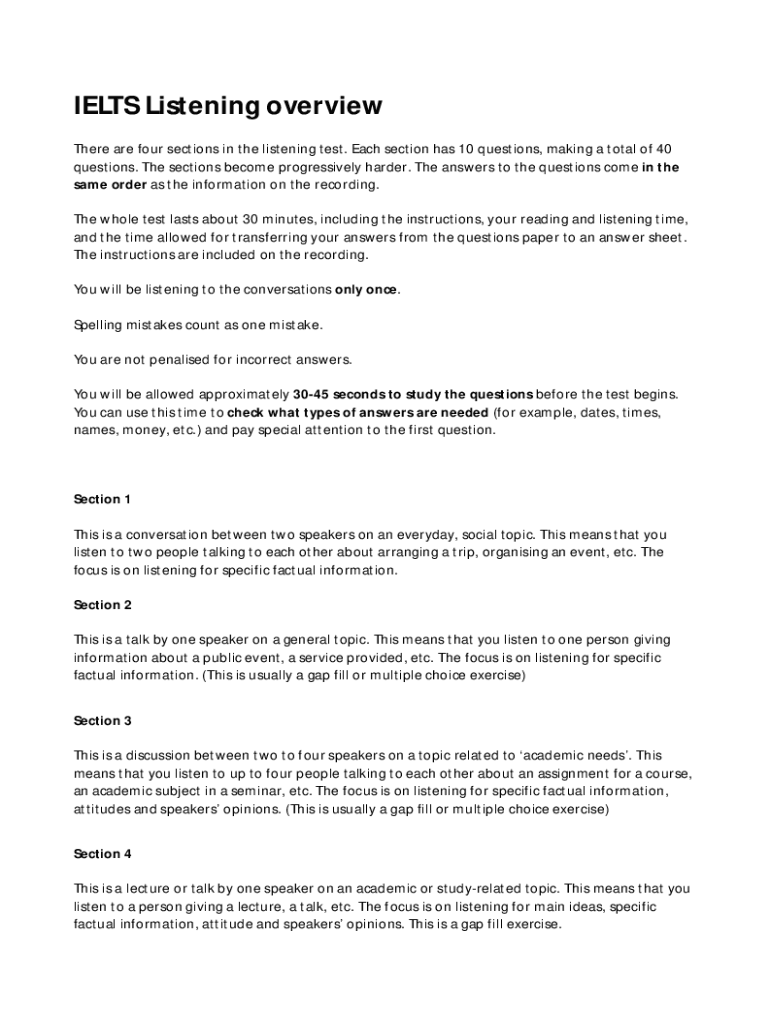 Fillable Online Master IELTS Listening: Expert Tips, Strategies ...