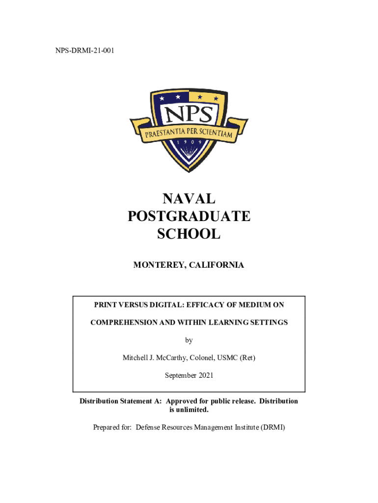 Fillable Online What to expect at Naval Postgraduate School and beyond ...