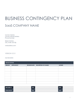 Fillable Online Project management recovery plan template Fax Email ...