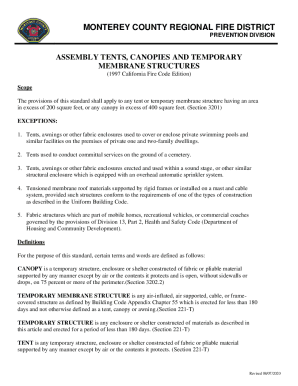 Fillable Online Fire Code Requirements for sidewalk caf, tents ...