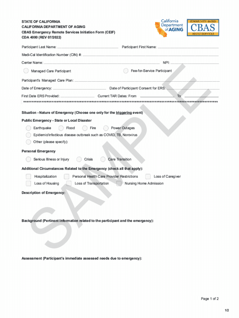 Fillable Online Printable CDA 4000 - Blank Sample Fax Email Print ...