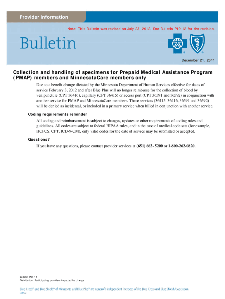 Fillable Online Collection and handling of specimens for Prepaid ...