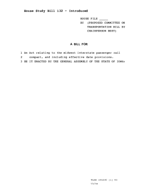 Fillable Online House Study Bill 132 - Introduced Fax Email Print ...