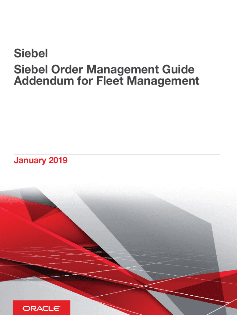 Fillable Online Siebel Order Management Guide Addendum for Fleet Management Fax Email Print ...