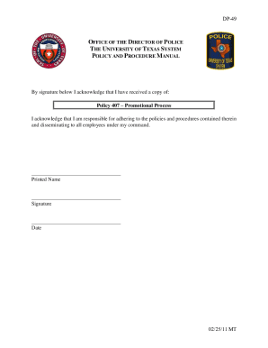 Fillable Online SFA Police Department Policy and Procedure Manual Fax ...