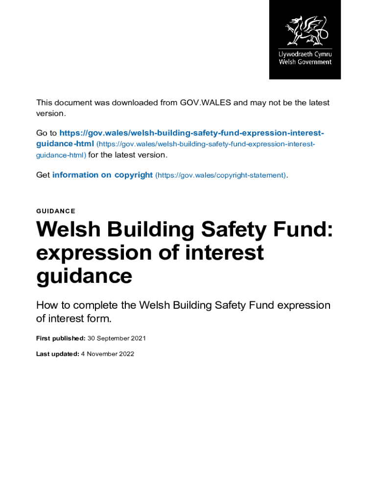 Fillable Online Welsh Building Safety Fund Fax Email Print - pdfFiller