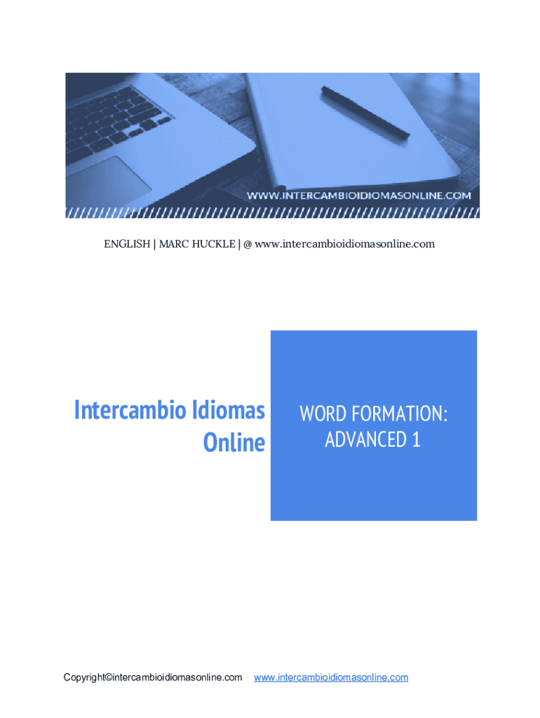 Fillable Online Word Formation For FCE Exercises 1 ENGLISH Fax fillable-online-word-formation-for-fce-exercises-1-english-fax