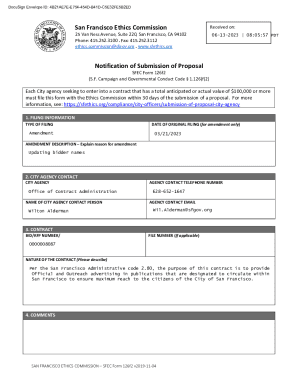 Fillable Online SFEC Form 126(f)2 Submission of Proposal - v2019-11-04 ...