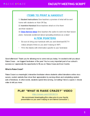 Fillable Online ITEMS TO PRINT & HANDOUT Fax Email Print - pdfFiller