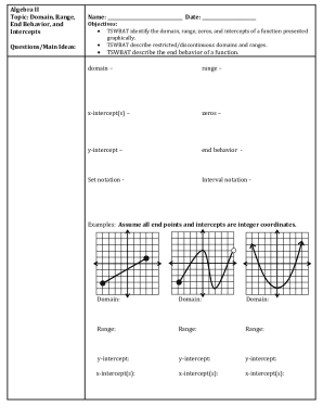 Fillable Online Describing Graphs Of Functions Worksheet QWRFET Fax ...
