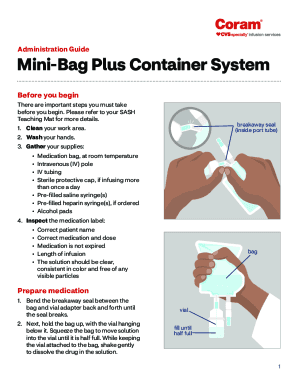 Fillable Online Preparing IV Medication Using Mini Bag Plus System ...