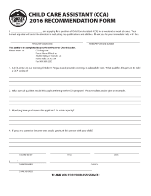 Fillable Online Child Care Associate Designation and Qualification Form ...