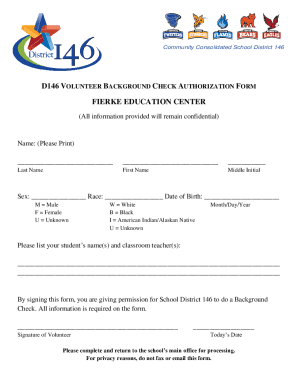 Fillable Online Volunteer and Staff Background Check Authorization Form ...