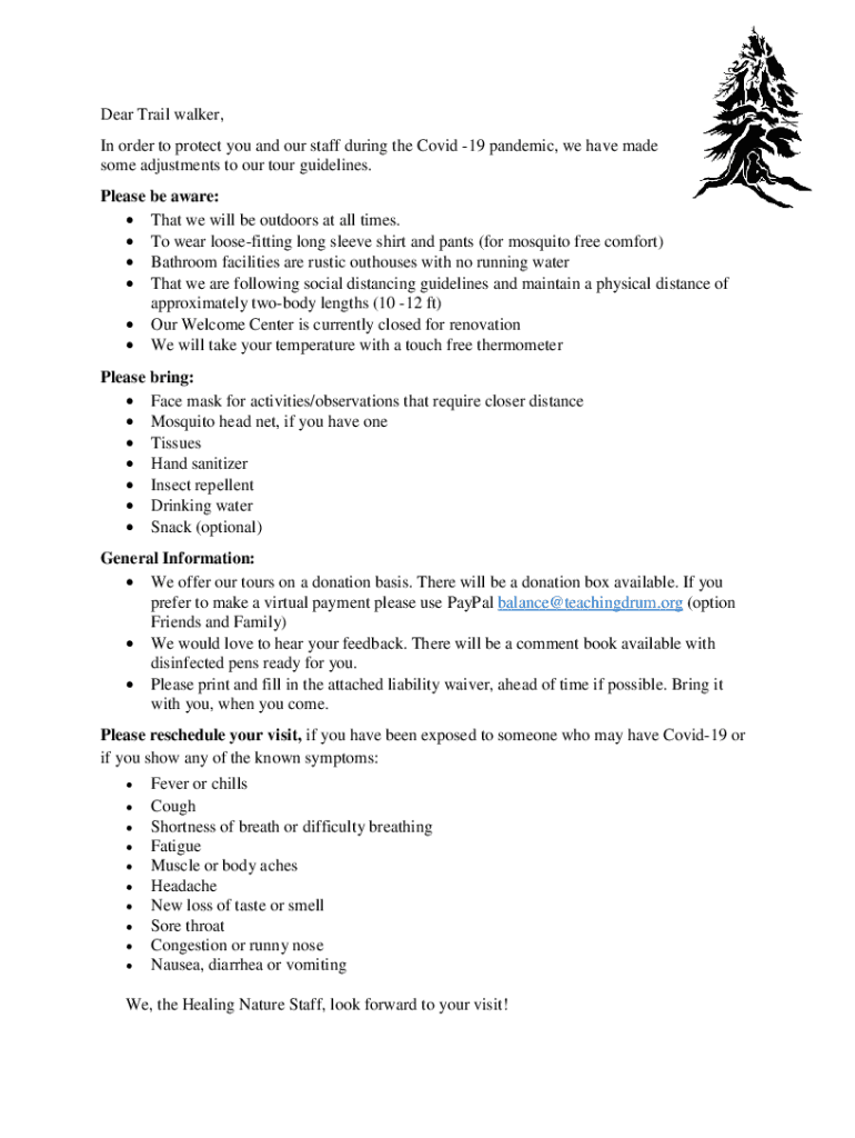 Fillable Online Using Trails and Outdoor Spaces Safely in the Wake of ...