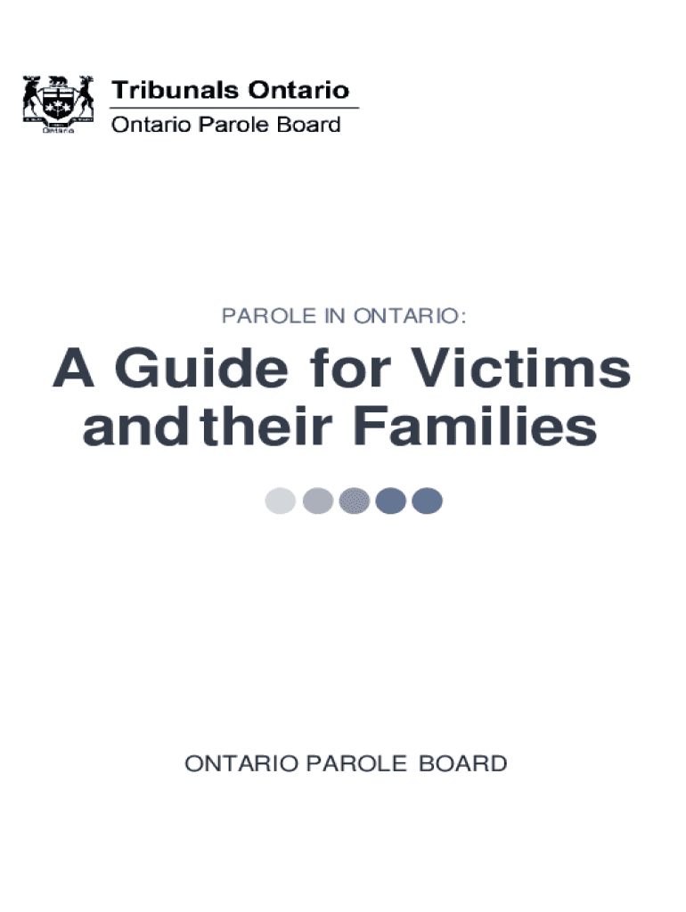 Fillable Online Parole in Ontario: A Guide for Victims and their ...