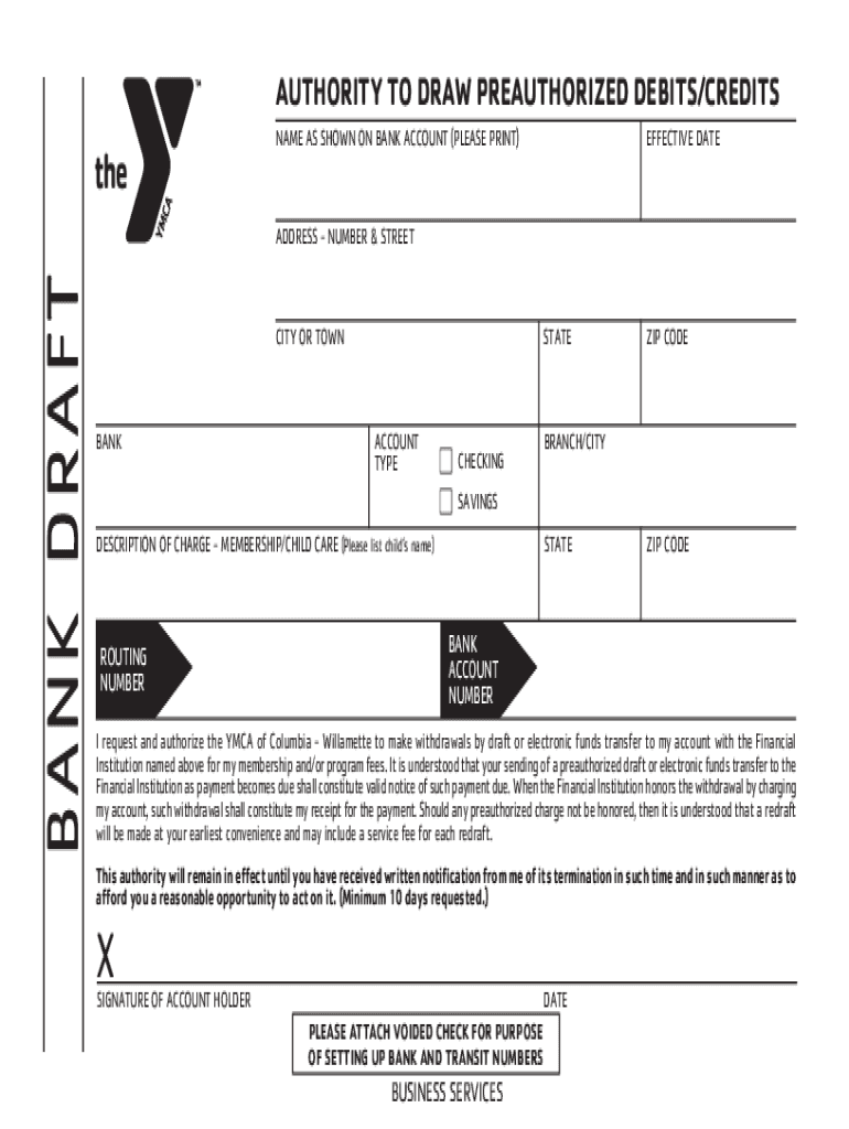 Fillable Online Pre-Authorized Debit Authorization for Businesses Fax ...