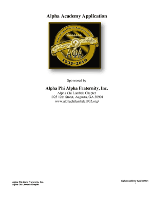 Fillable Online Alpha Phi Alpha Fraternity Inc., Alpha Chi Lambda ...
