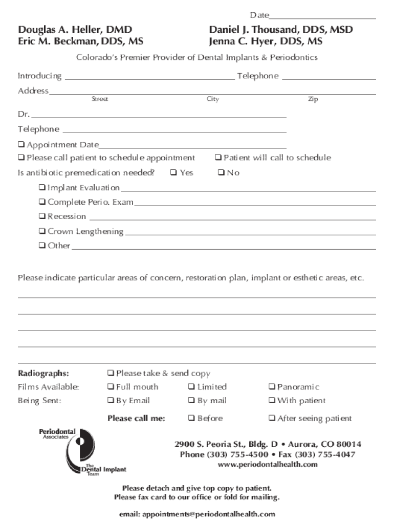 Fillable Online Meet the Doctors - The Dental Implant Team Fax Email Print - pdfFiller