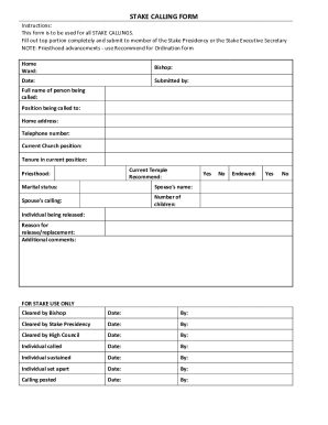 Fillable Online Stake-Calling-form (1).docx Fax Email Print - pdfFiller