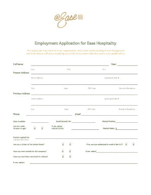 Fillable Online Ease 605 Employment application.docx Fax Email Print ...