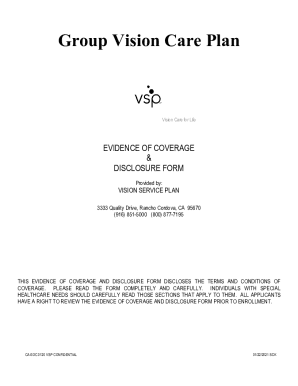 Fillable Online employees usc VISION SERVICE PLAN Fax Email Print ...