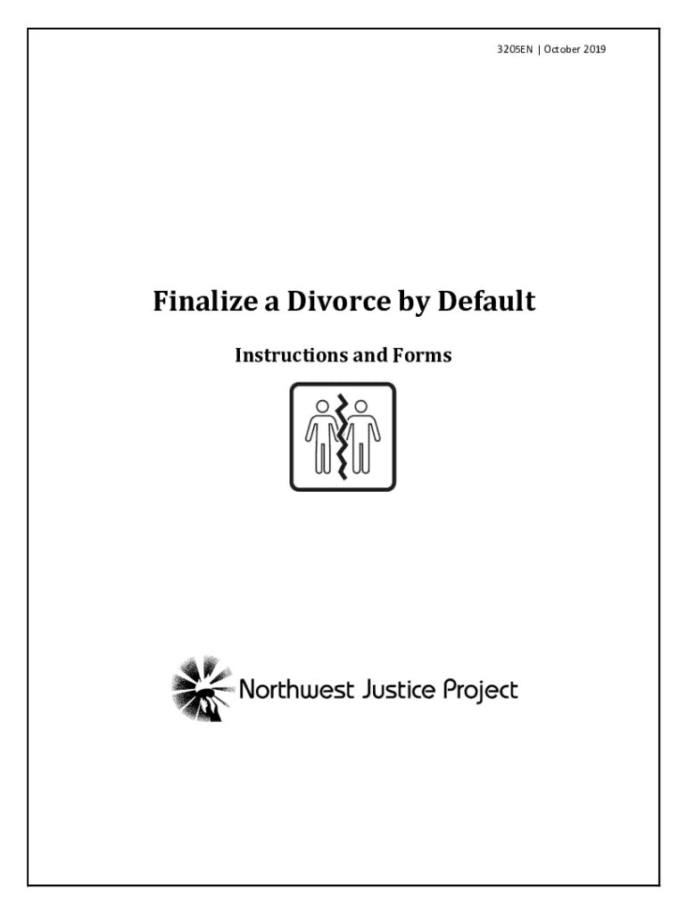 Fillable Online Finalize a Divorce by Default - Instructions and Forms ...