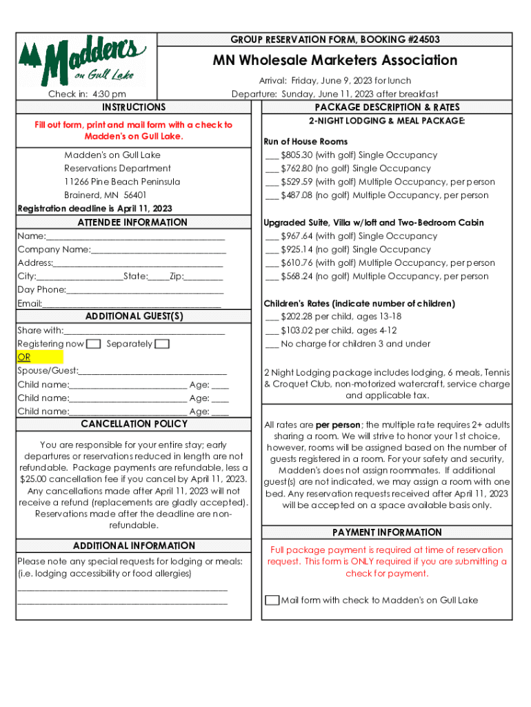 Fillable Online 5 booking form templates you can use Fax Email Print ...