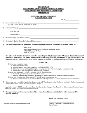 Fillable Online Perpetual Sidewalk Easement - Fact Sheet. Perpetual Sidewalk Easement - Fact ...
