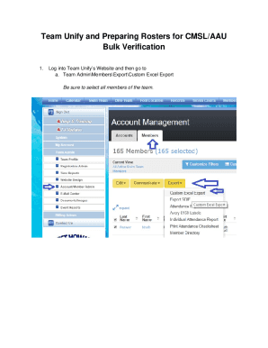 Fillable Online How to Upload a Team Roster List from TeamUnify - NEW ...
