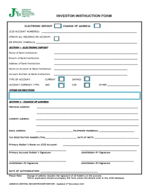 Fillable Online INVESTOR INSTRUCTION FORM Fax Email Print - pdfFiller