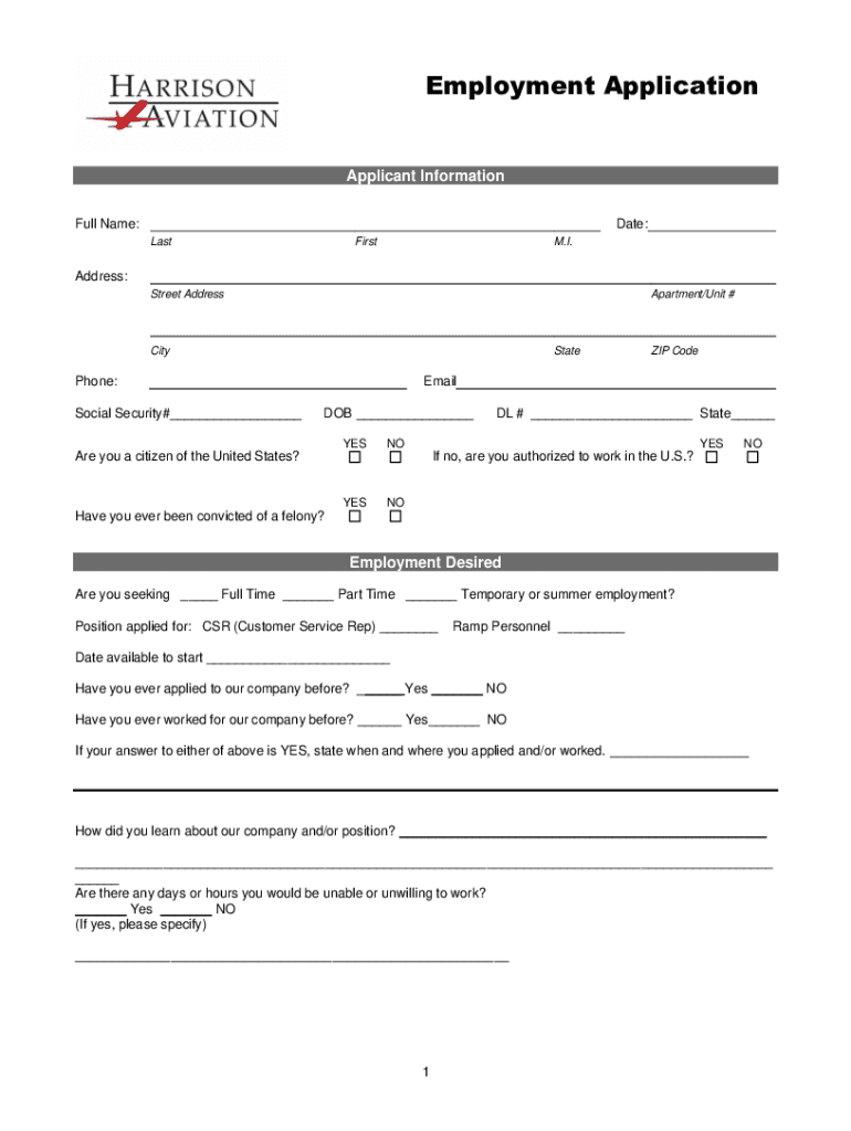 Fillable Online Ipoa Employment Form - Fill and Sign Printable Template ...