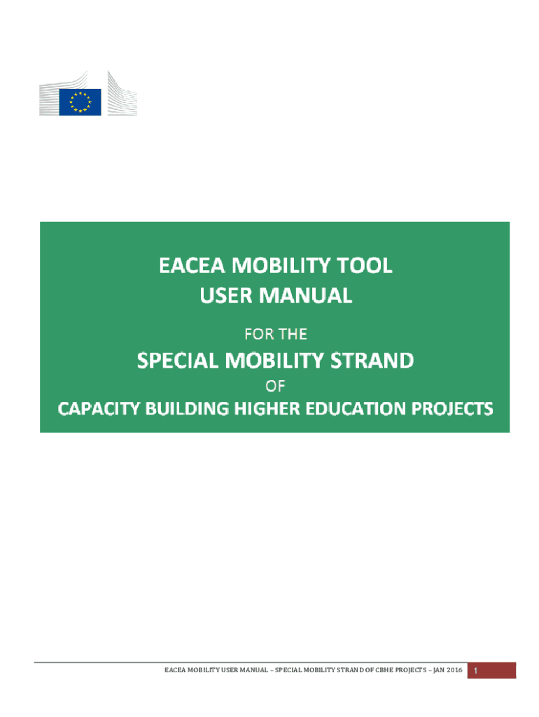Fillable Online eacea ec europa eacea mobility tool user manual special ...