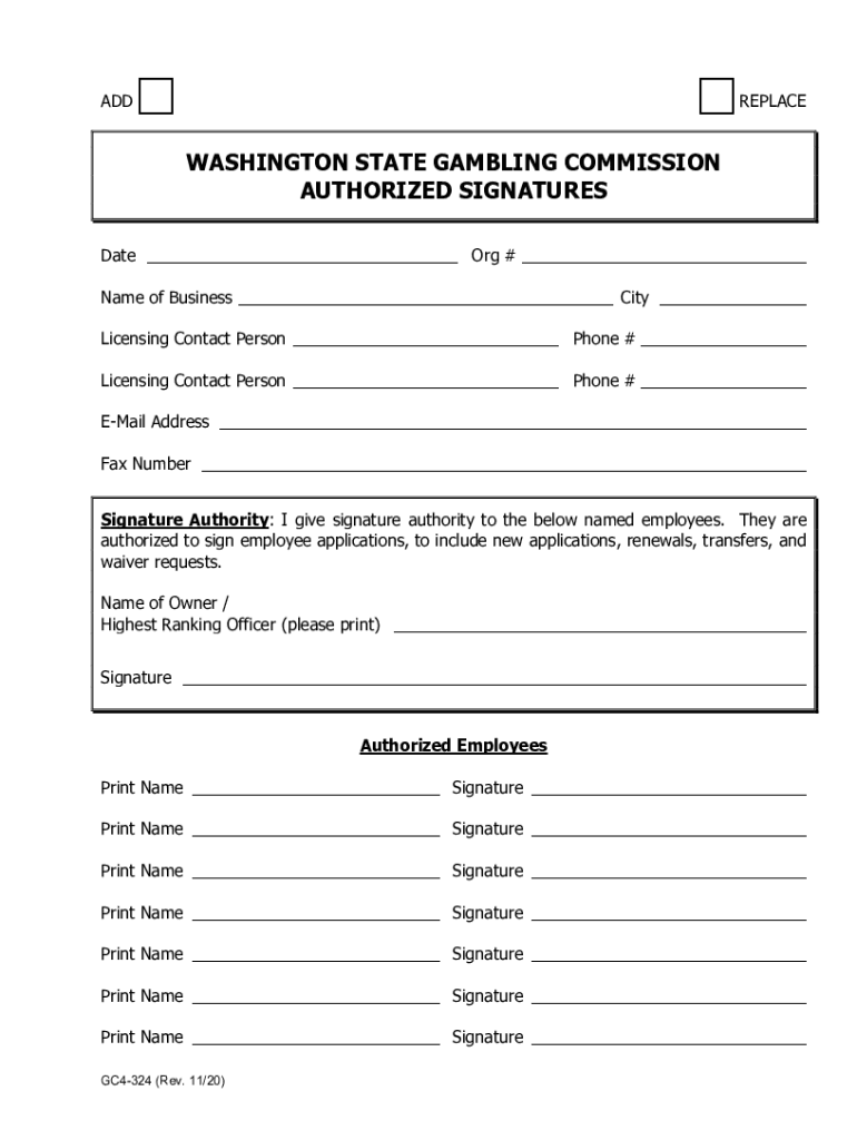 Fillable Online wsgc wa Authorized Signatures (GC4-324) Fax Email Print ...