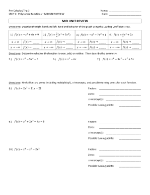 Fillable Online Polynomial FunctionsSECTION 1 WORKSHEET Date Fax Email ...