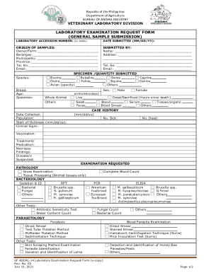Fillable Online gf-addrl-14-laboratory-examination-request-form ...