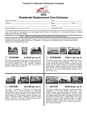 Fillable Online How is the Replacement Cost of My Home Determined? Fax ...
