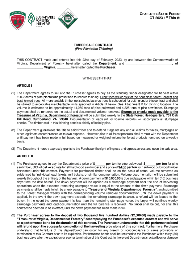 Fillable Online dof virginia Charlotte State Forest - Virginia ...