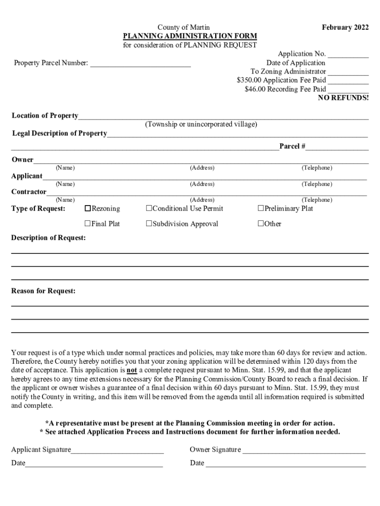 Fillable Online Mayville Planning Commission Variance Application Form Fax Email Print - pdfFiller