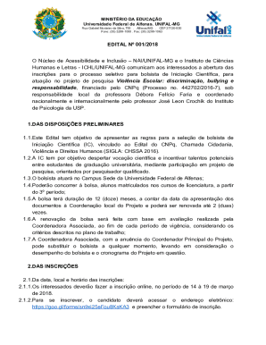 Preenchível Disponível Universidade Federal de Alfenas Fax Email ...