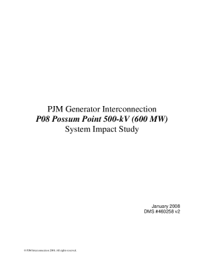 Fillable Online Generation Interconnection System Impact Study Report ( ... Fax Email Print ...