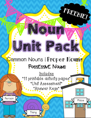 Fillable Online Common, Proper, and Possessive Noun Worksheets Fax ...
