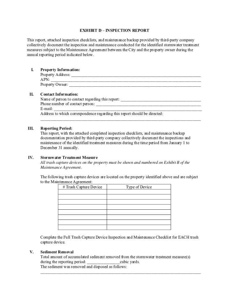 Fillable Online BMP INSPECTION & MAINTENANCE MANUAL Fax Email Print ...