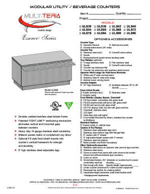 Fillable Online Beverage and Utility Counters - Tray Assembly and ...