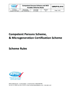 Fillable Online Competent person scheme - current schemes and how ...