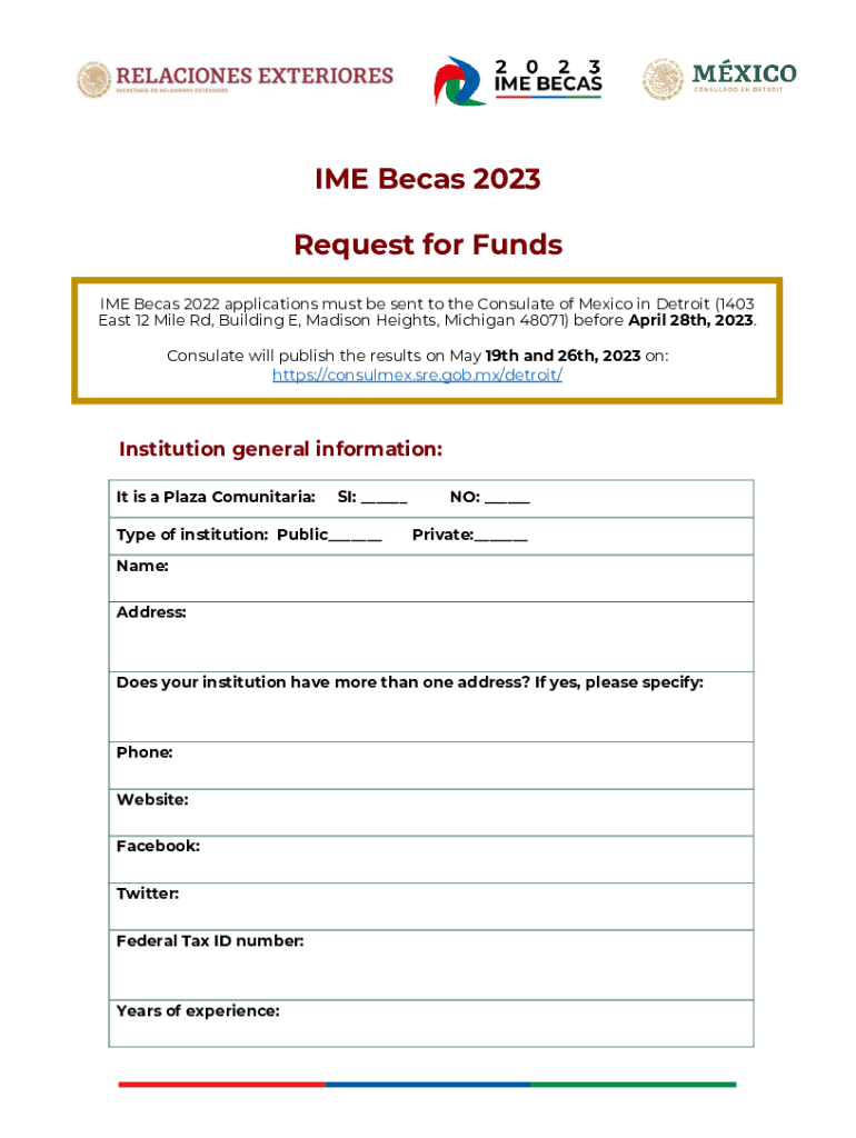 Fillable Online consulmex sre gob Mexican Consulate in Detroit United ...