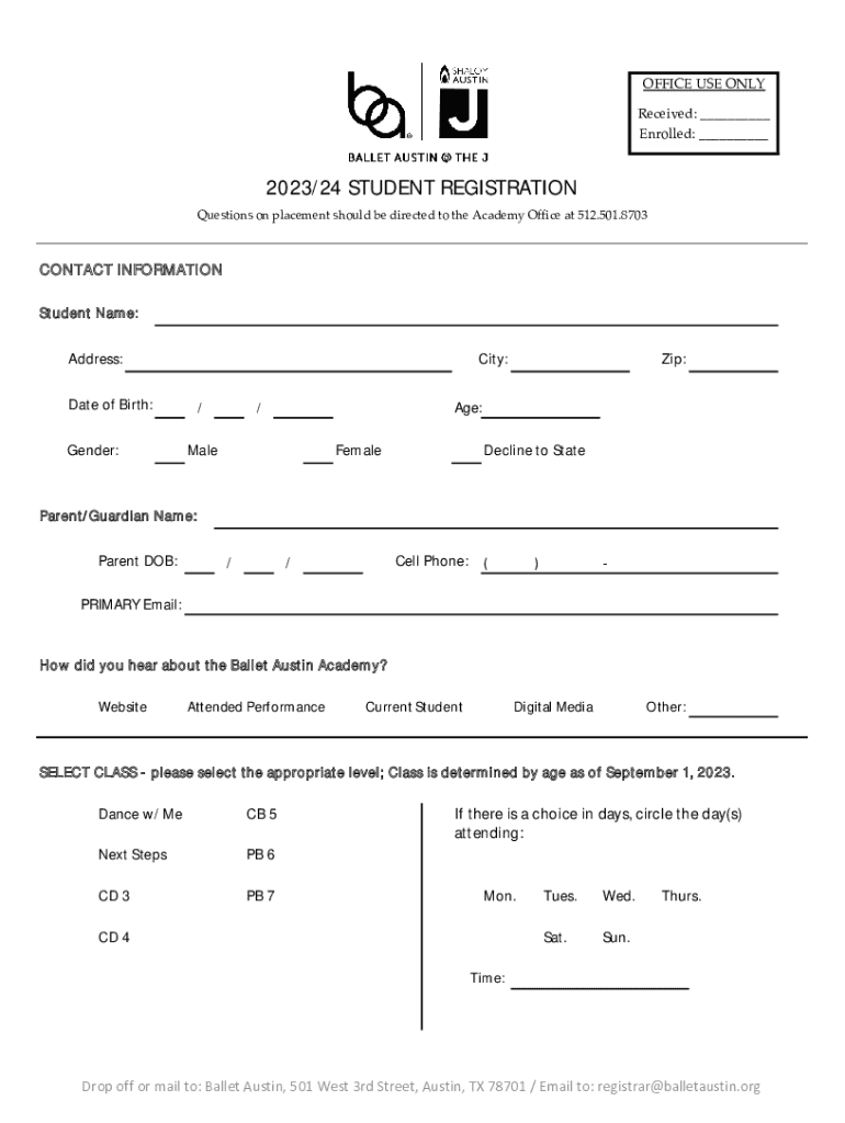 Fillable Online Ensemble Placement Registration - Sharon Music Academy ...