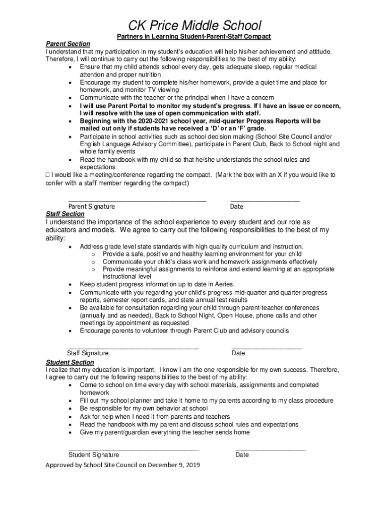 Fillable Online ckprice orlandusd Parents - C.K. Price Middle School ...