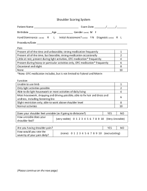 Fillable Online pab.practice.forms.shoulder-score-system Fax Email ...