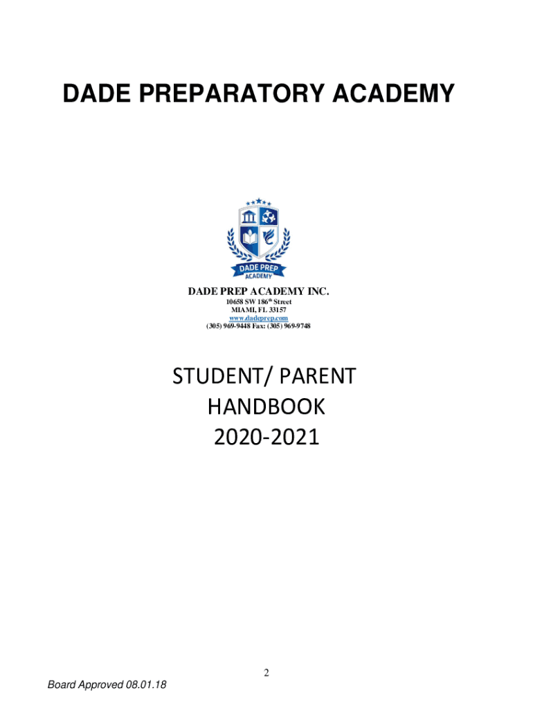 Fillable Online Dade Prep Academy - 10658 SW 186th St, Cutler Bay ...
